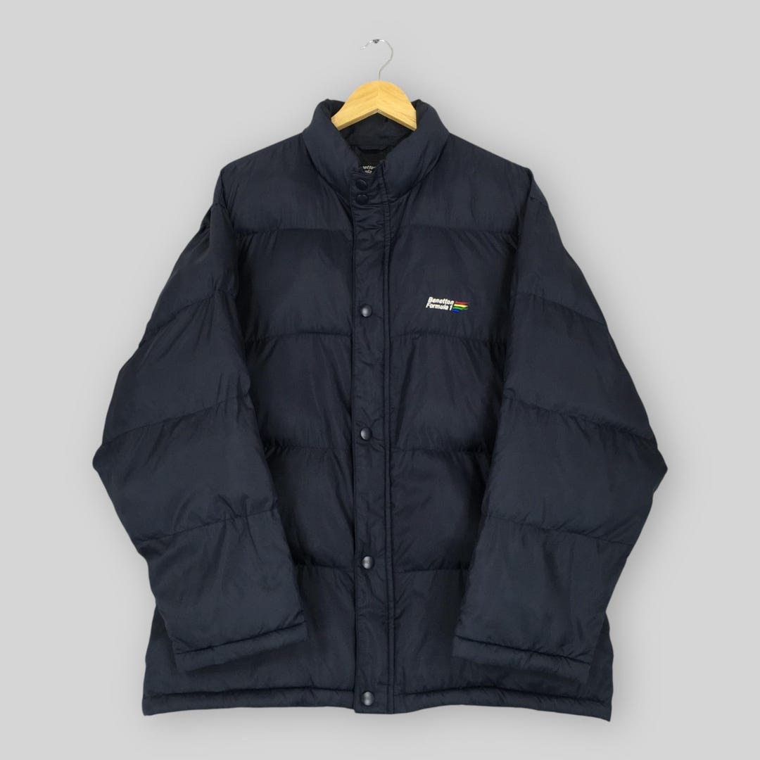 Vintage Benetton Formula 1 Racing Team Puffer Jacket Large United ...