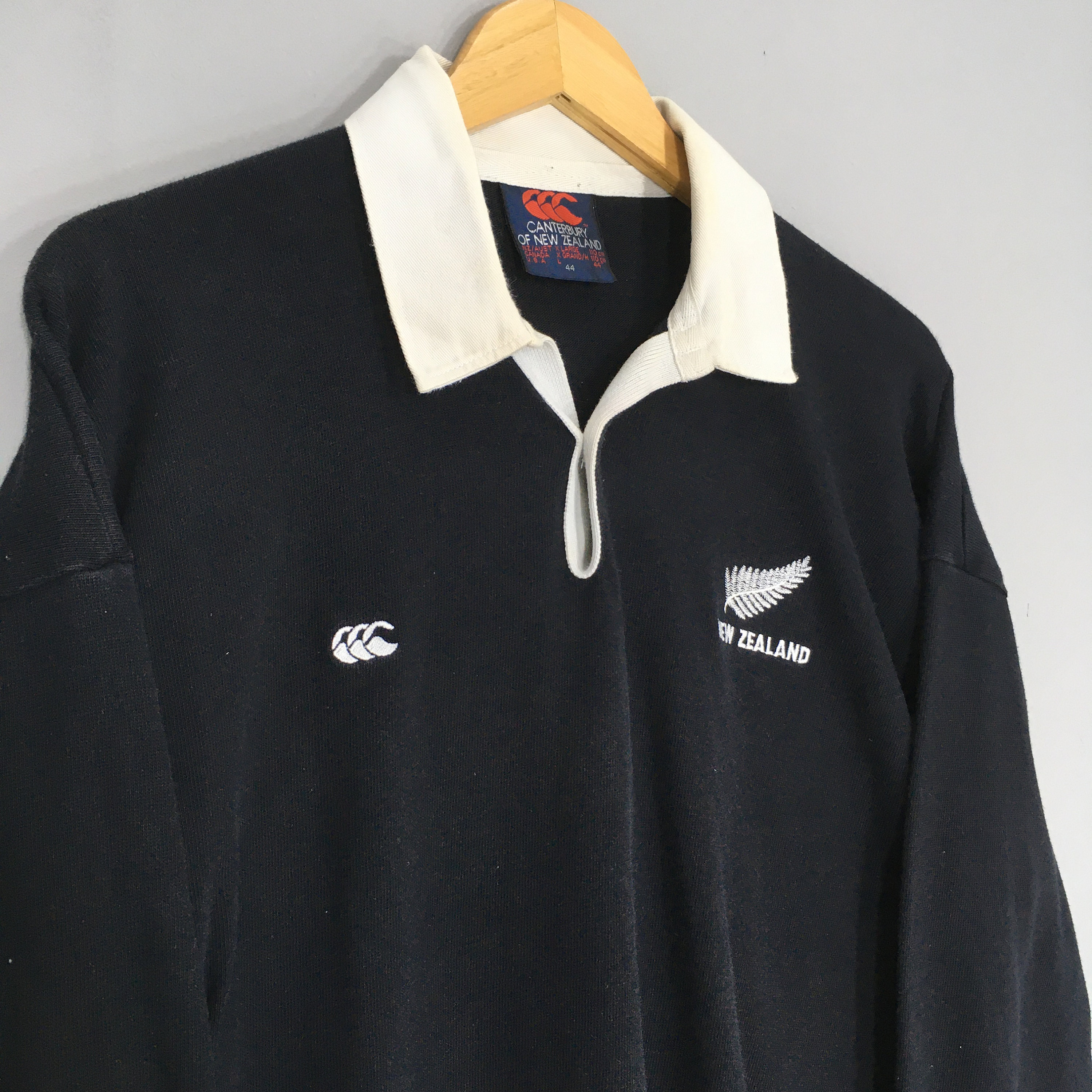 Vintage Canterbury of New Zealand All Blacks Rugby Shirt Xlarge ...