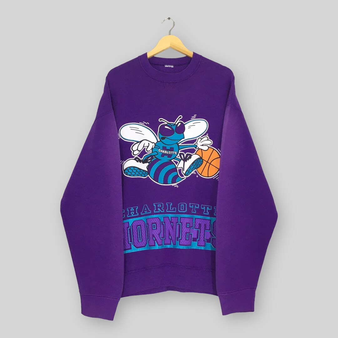 RARE Vintage Charlotte Hornets NBA Boxy Sweatshirt Xlarge Charlotte ...