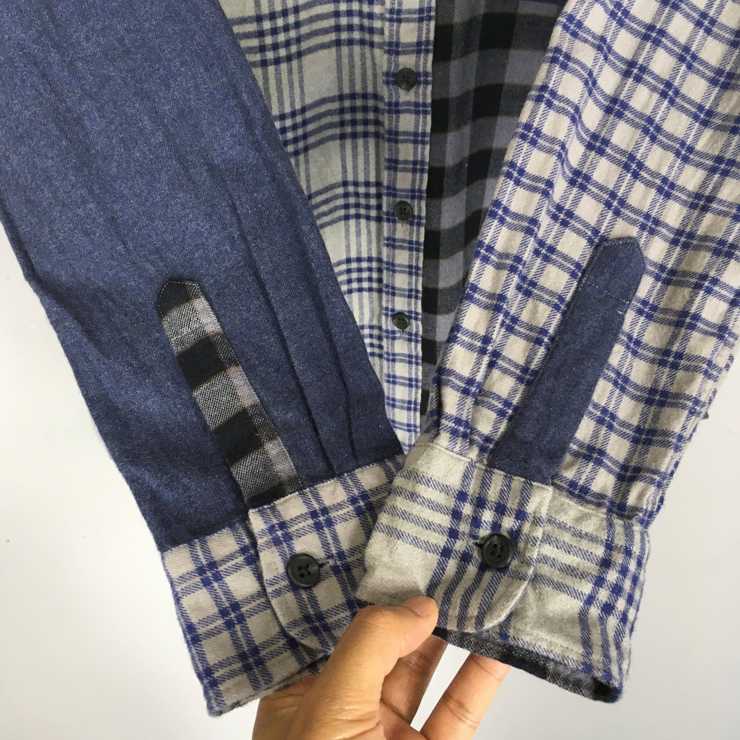 Vintage Japan Plaid Checkered Patchwork Flannel Medium Japanese Checked ...