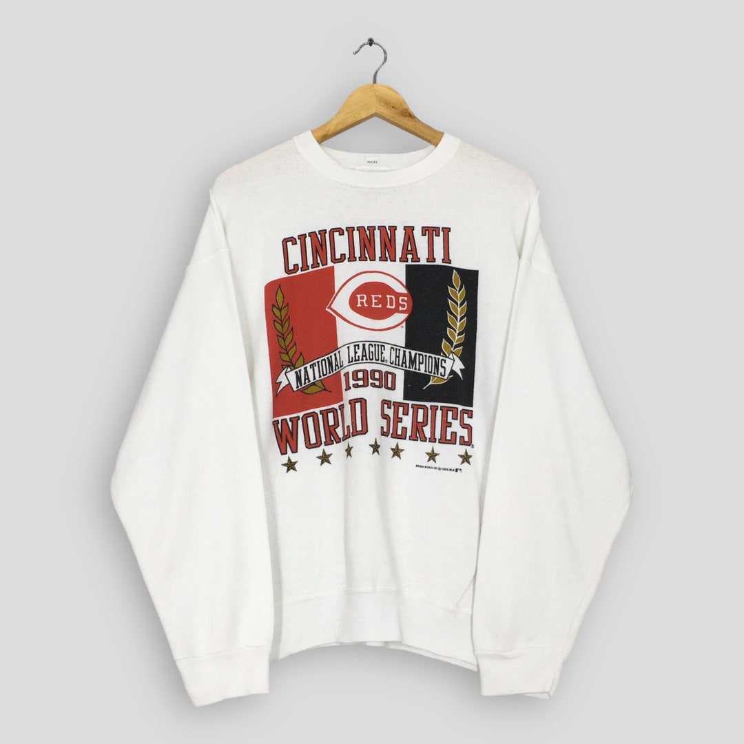 Vintage 90s Cincinnati Reds Mlb Sweatshirt Xlarge Cincinnati Reds World Series National League ...