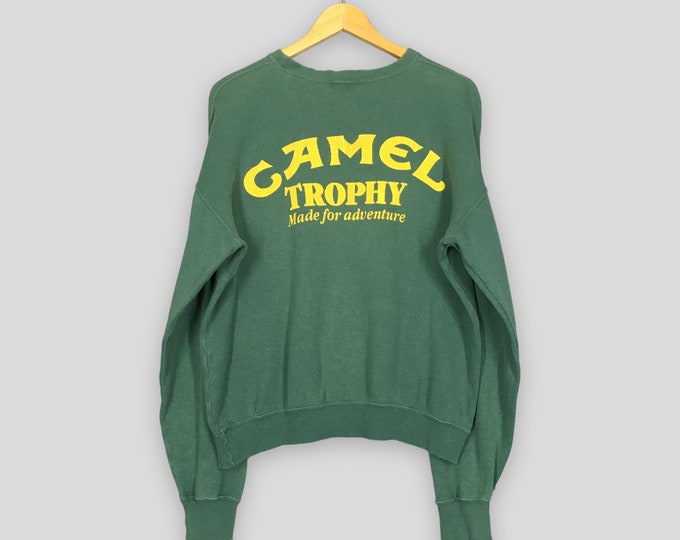 Vintage 90s Camel Trophy Green Sweatshirt Medium Camel Trophy Off-road Adventure Crewneck Camel ...