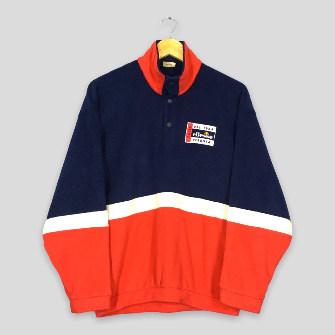 Vintage Ellesse Perugia Italia Fleece Sweater Medium Ellesse Italia ...