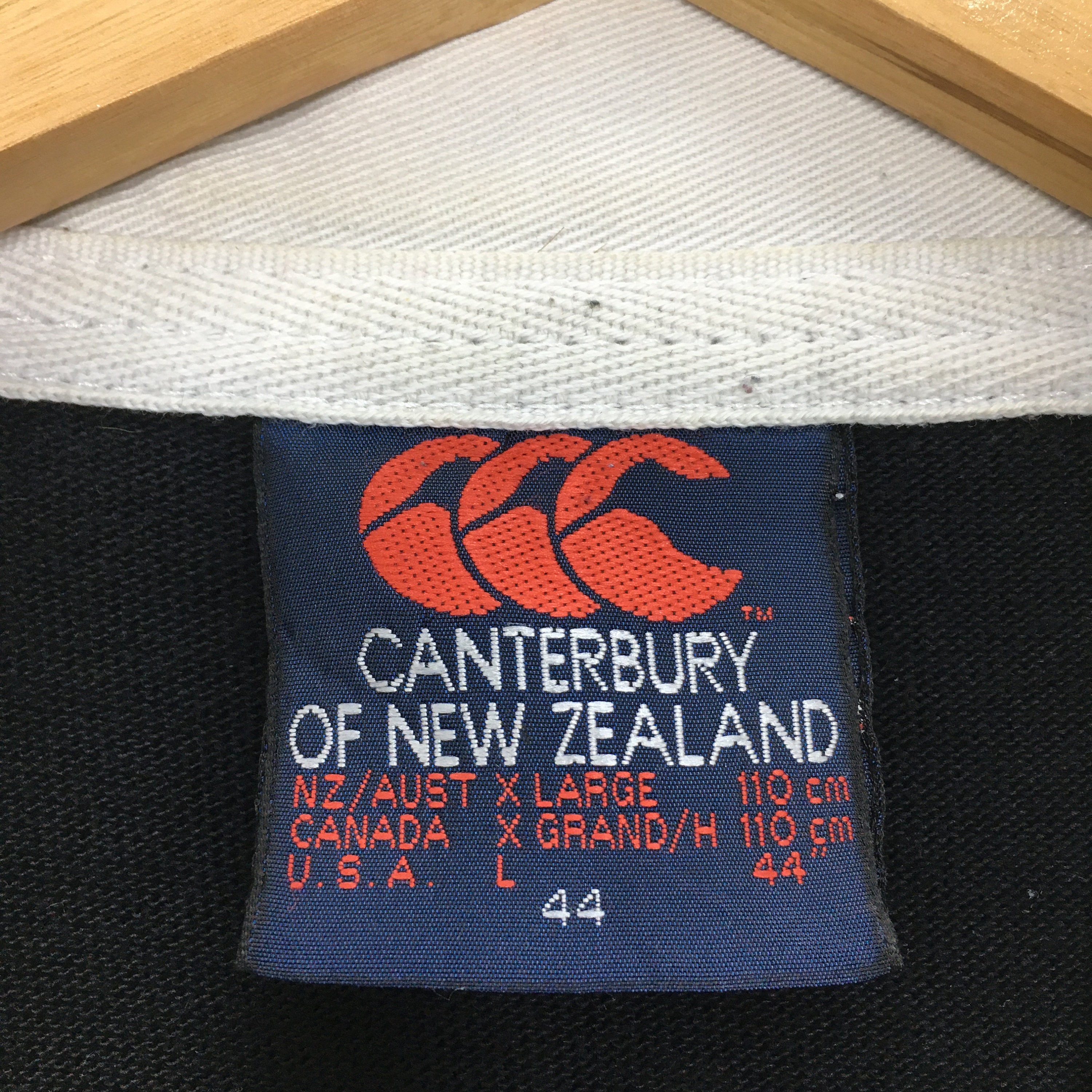 Vintage Canterbury of New Zealand All Blacks Rugby Shirt Xlarge Steinlager Canterbury All Blacks ...