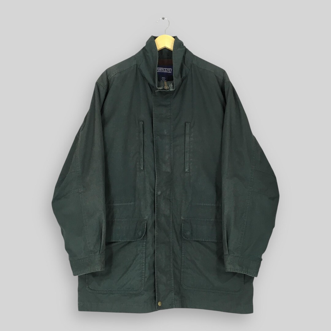 Vintage Lands' End Wool Lined Outdoor Parka Jacket Large Lands End ...