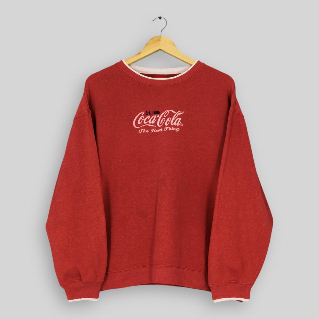 Vintage Coca Cola Carbonated Drink Sweatshirt Xlarge Coca Cola the Real ...