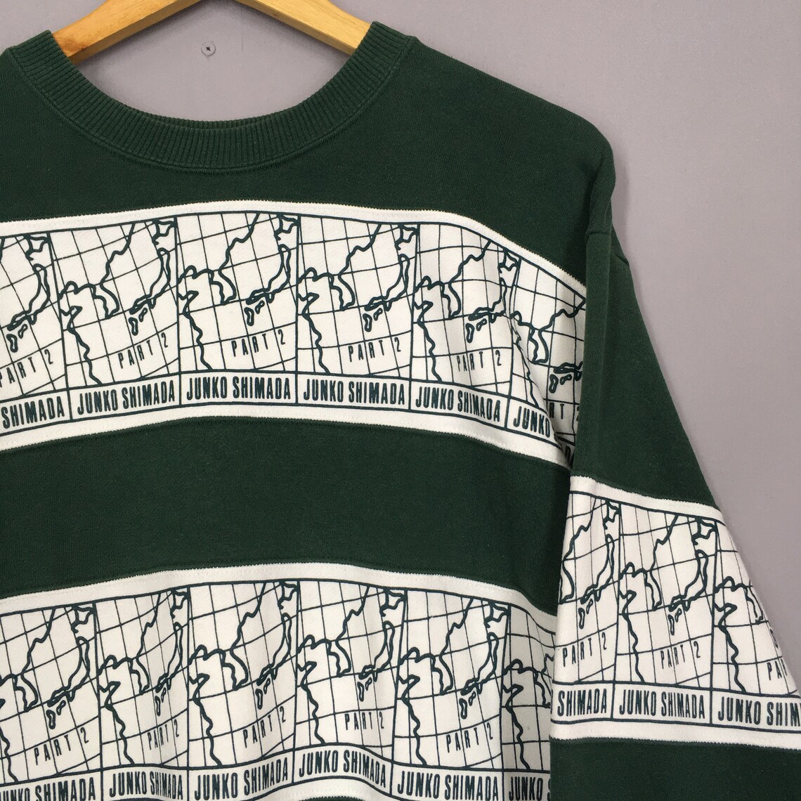 Vintage Junko Shimada Maps Part 2 Sweatshirt Medium Junko Shimada Japan ...