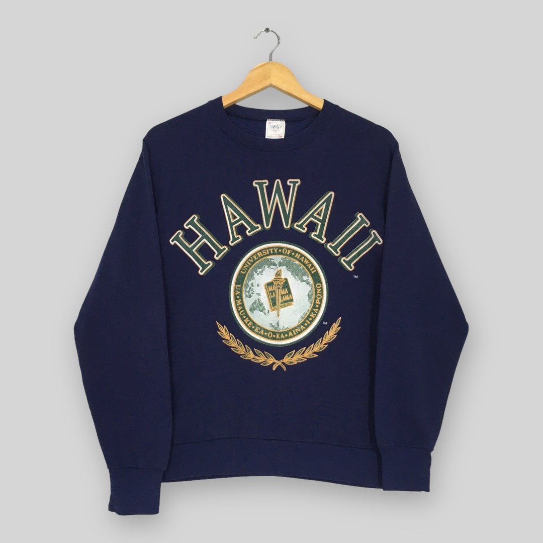 Vintage 90s University of Hawaii Blue Sweatshirt Medium University of ...