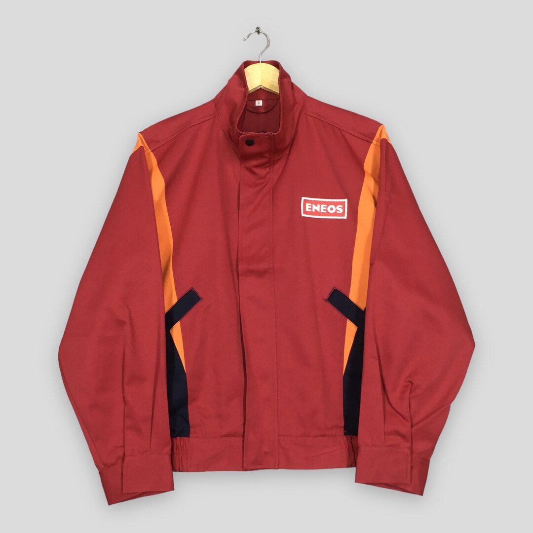 Vintage Eneos Japan Oil Gas Station Workwear Jacket Large - Etsy