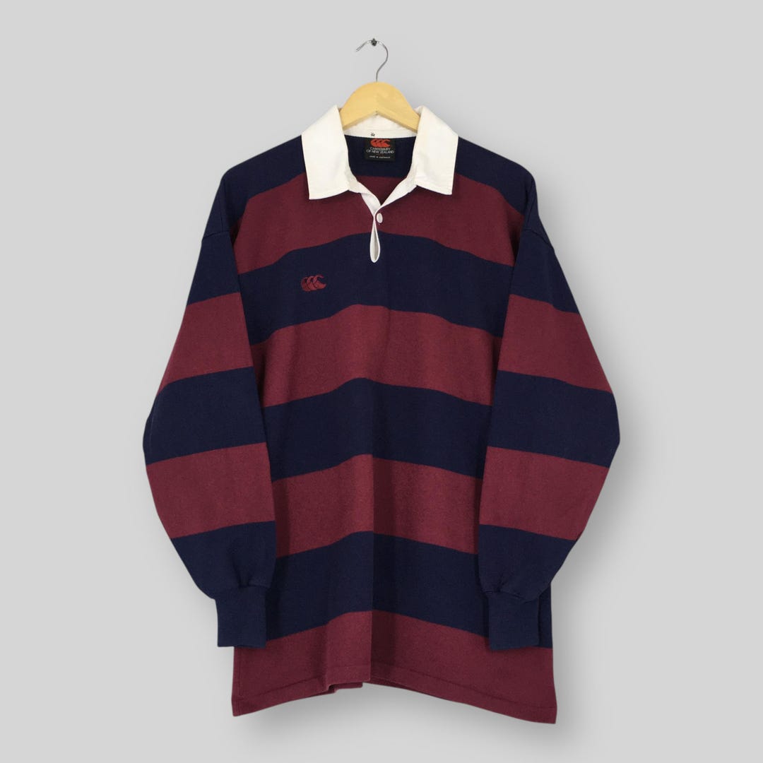 Vintage Canterbury of New Zealand Striped Rugby Shirt Large Canterbury ...