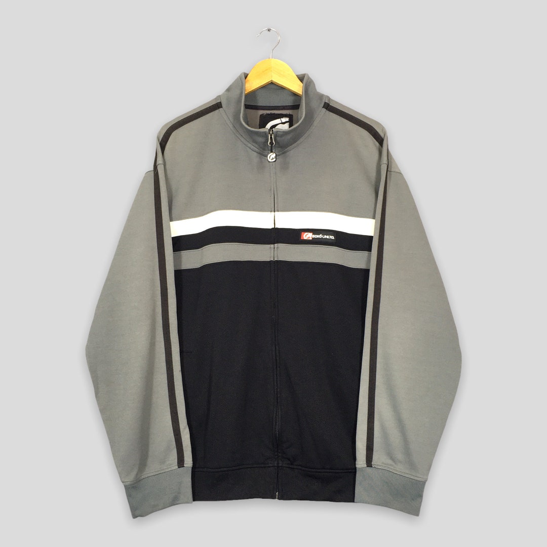 Vintage 90's Ecko Function Zipper Sweater Xlarge Ecko Unlimited Hip Hop Track Top Ecko 72 Gray ...