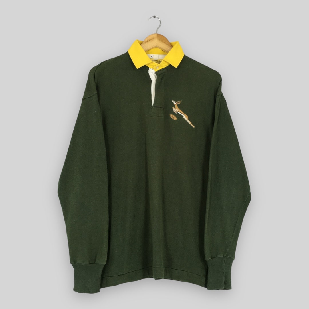 Vintage 90s South Africa Springboks Rugby Union Shirt Medium South ...