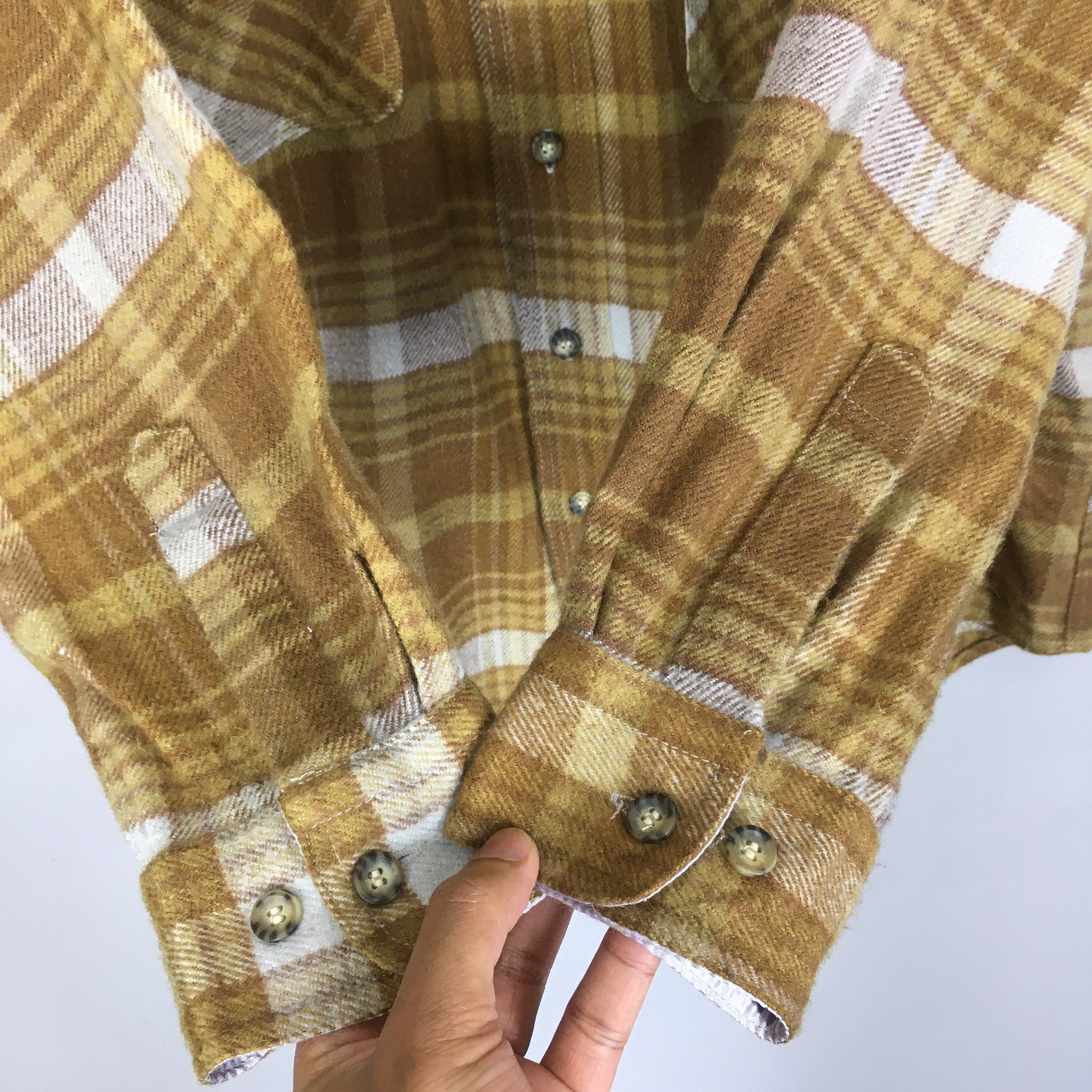 Vintage Berry Farm Japan Plaid Shadow Checkered Flannel Shirt Medium ...