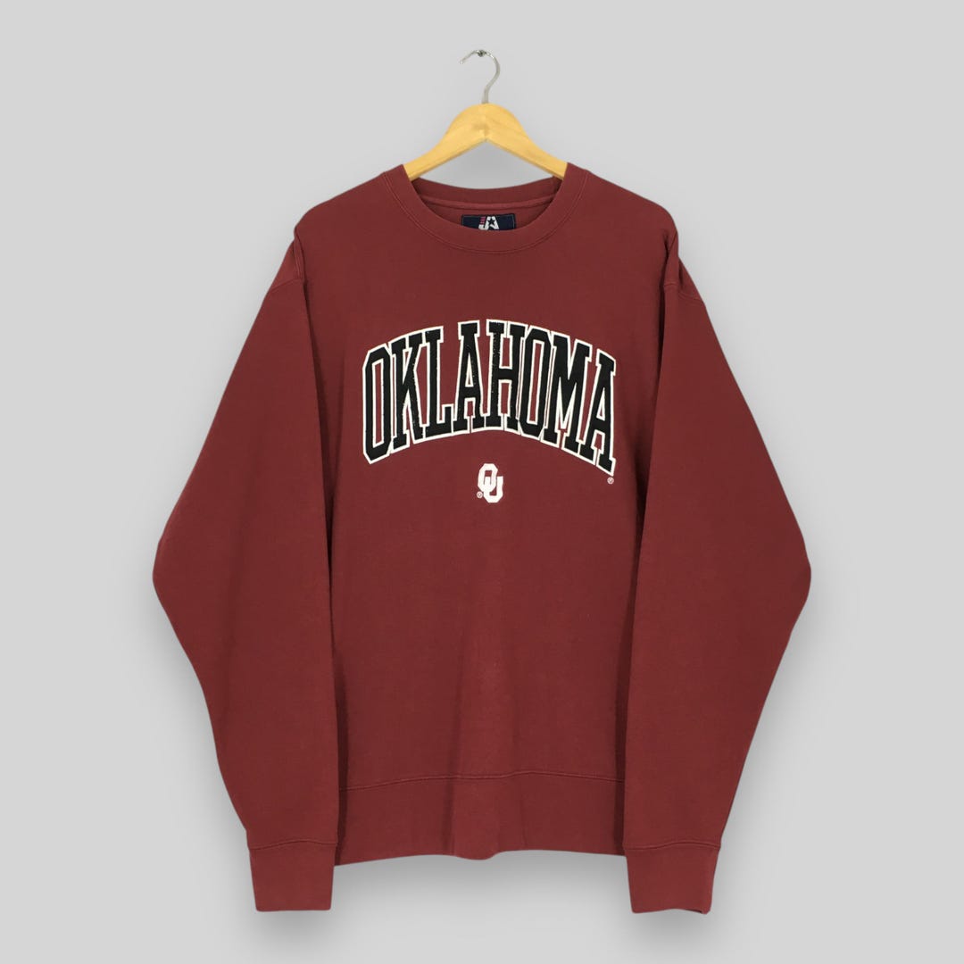 Vintage Y2K University of Oklahoma Red Sweatshirt Xlarge OU Oklahoma ...