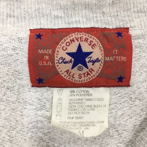 Vintage 90s Converse All Star Chuck Taylor Sweatshirt Medium Converse ...