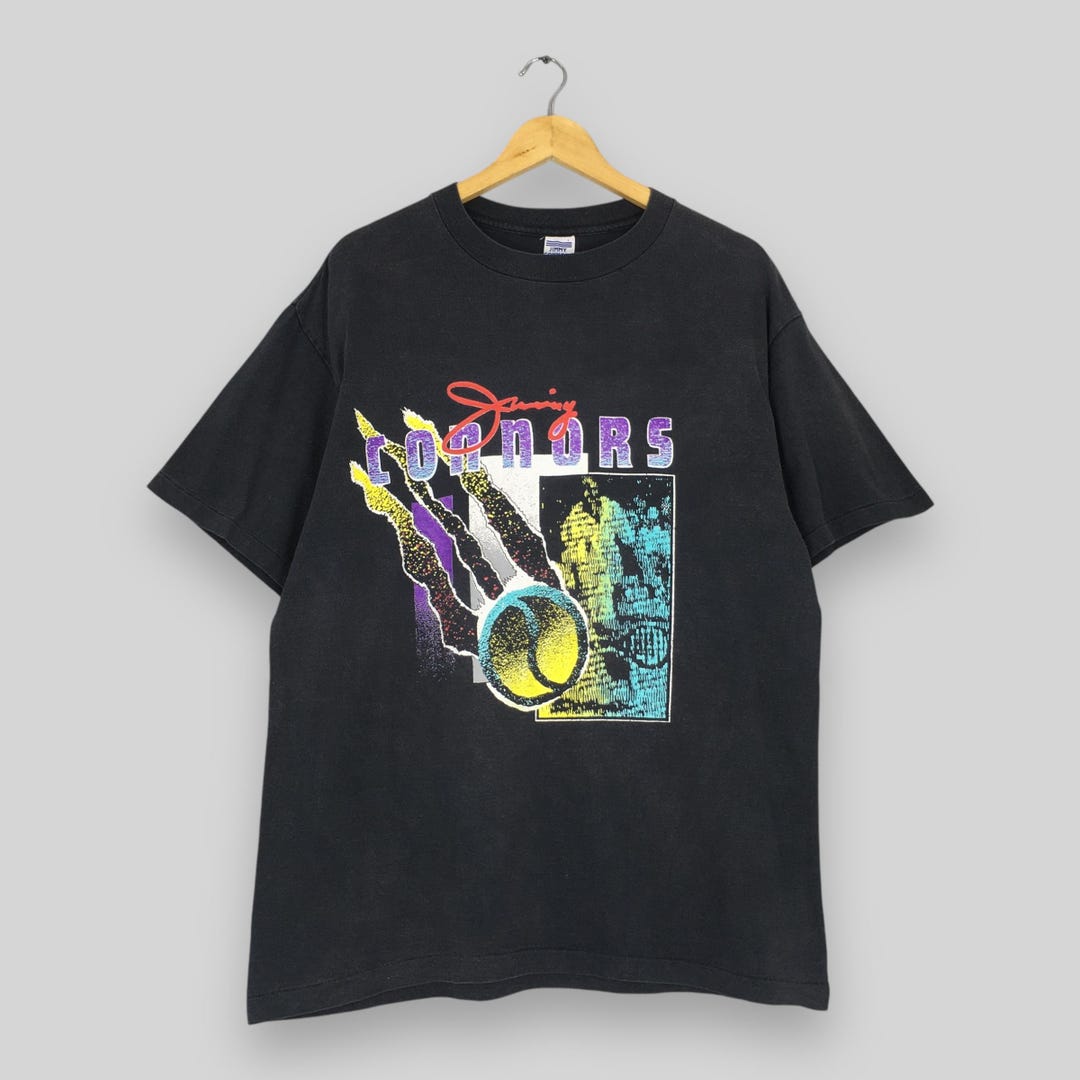 Vintage 90s Jimmy Connors Tennis T Shirt Xlarge Jimmy Connors Tennis ...