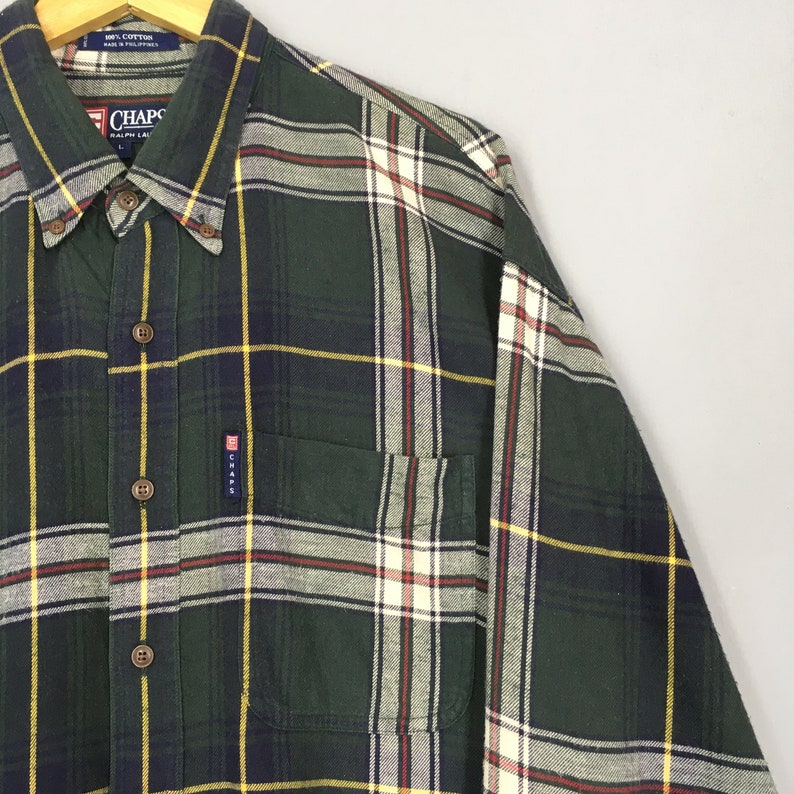 Vintage Chaps Ralph Lauren Checkered Flannel Shirt Large Ralph Lauren ...