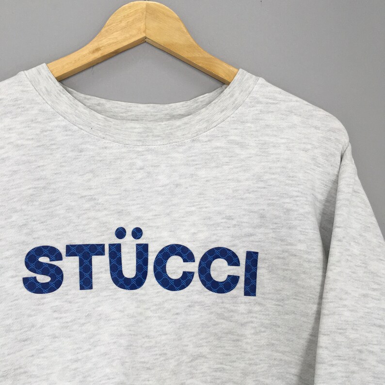 Rare Vintage 90s Stussy Stucci Boxy Sweatshirt Medium Stussy Stucci ...