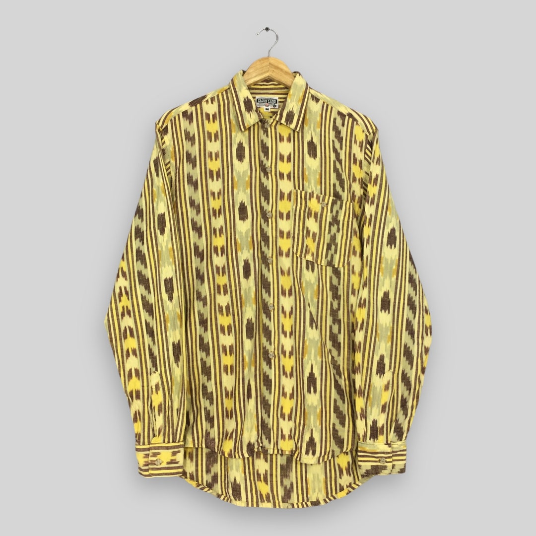 Vintage 90s Tribal Aztec Navajo Pattern Flannel Shirt Medium Native ...