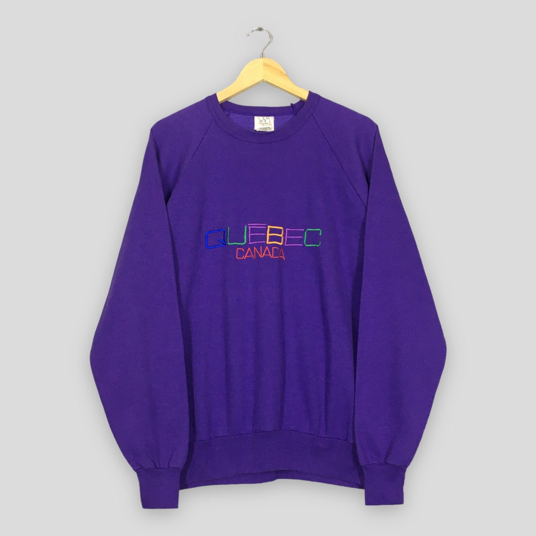 Vintage 90s Quebec City Canada Sweatshirt Large Quebec Canada ...