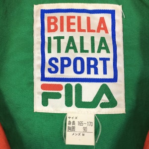 RARE Vintage Fila Italia Ski Wear Bomber Parka Jacket Medium Fila ...