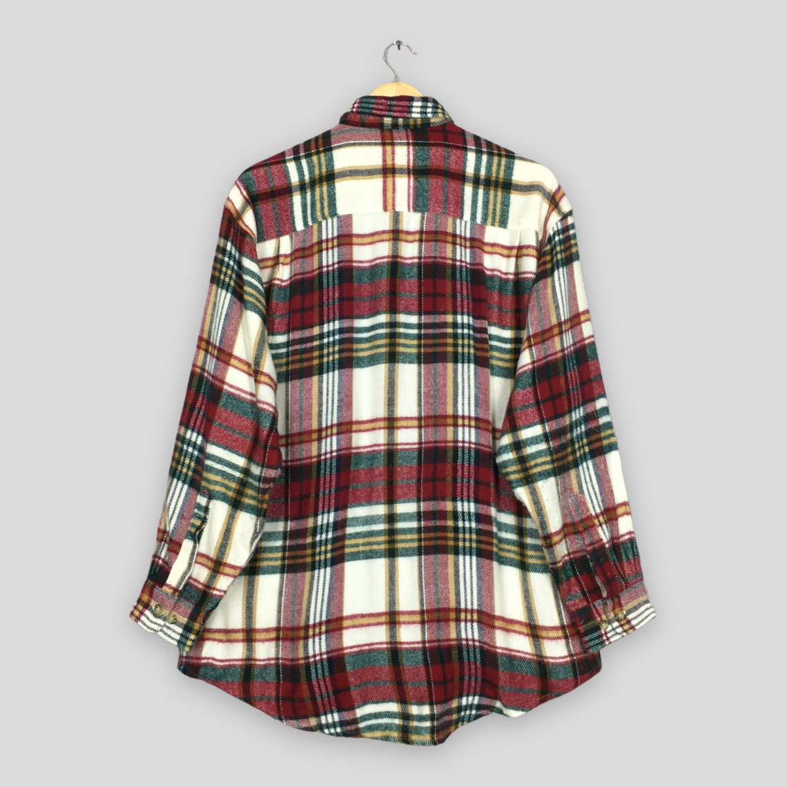 Vintage 90s Downings Plaid Shadow Checkered Flannel Large Japanese ...
