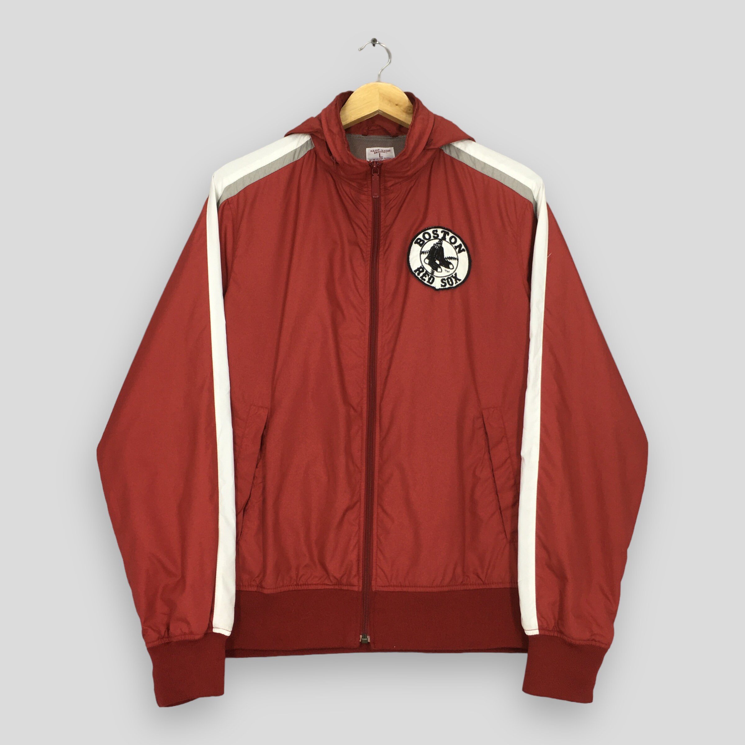 Vintage Boston Red Sox MLB Windbreaker Jacket Large Boston Red Sox ...