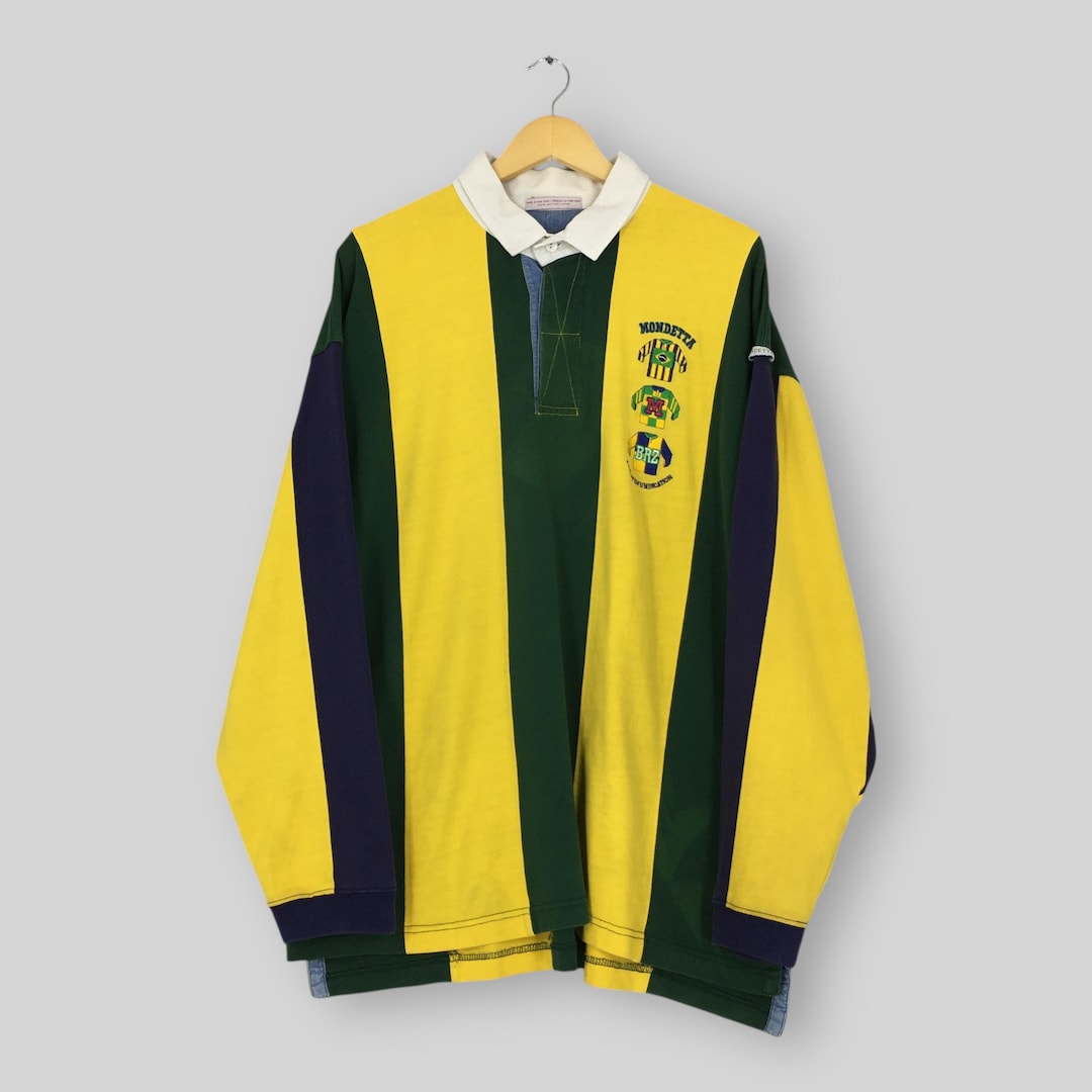 Vintage Mondetta Brazil Union Striped Rugby Shirt Xlarge Brazil Stripes ...