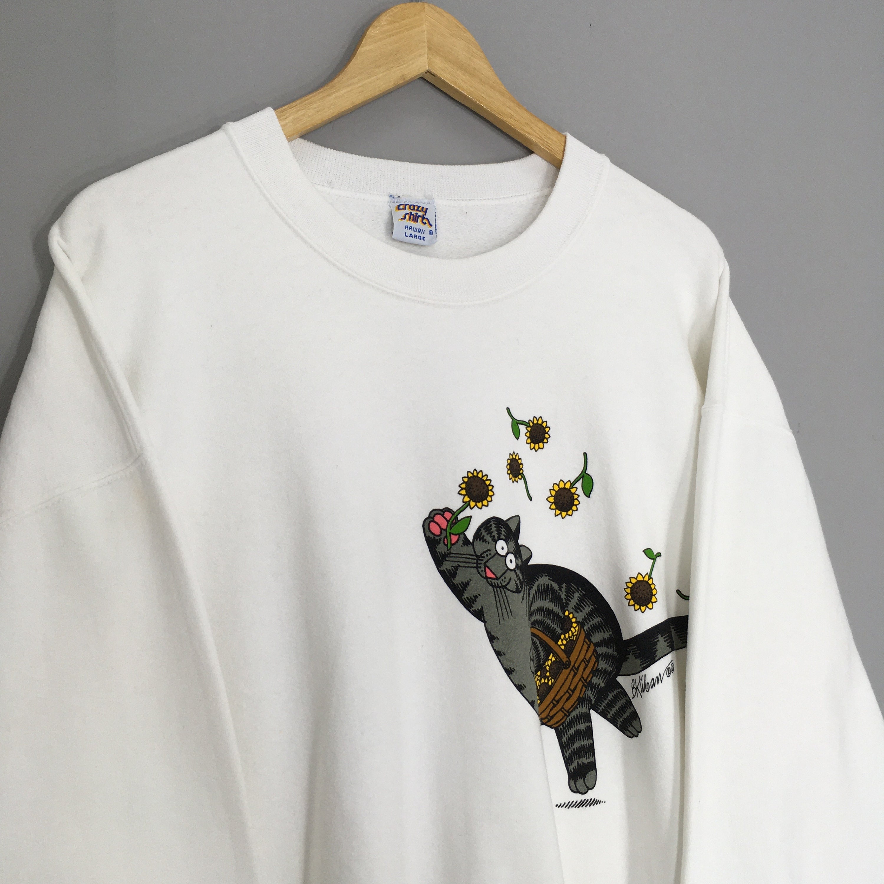 Vintage Crazy Shirts Hawaii B Kliban Cats Sweatshirt Large B Kliban ...