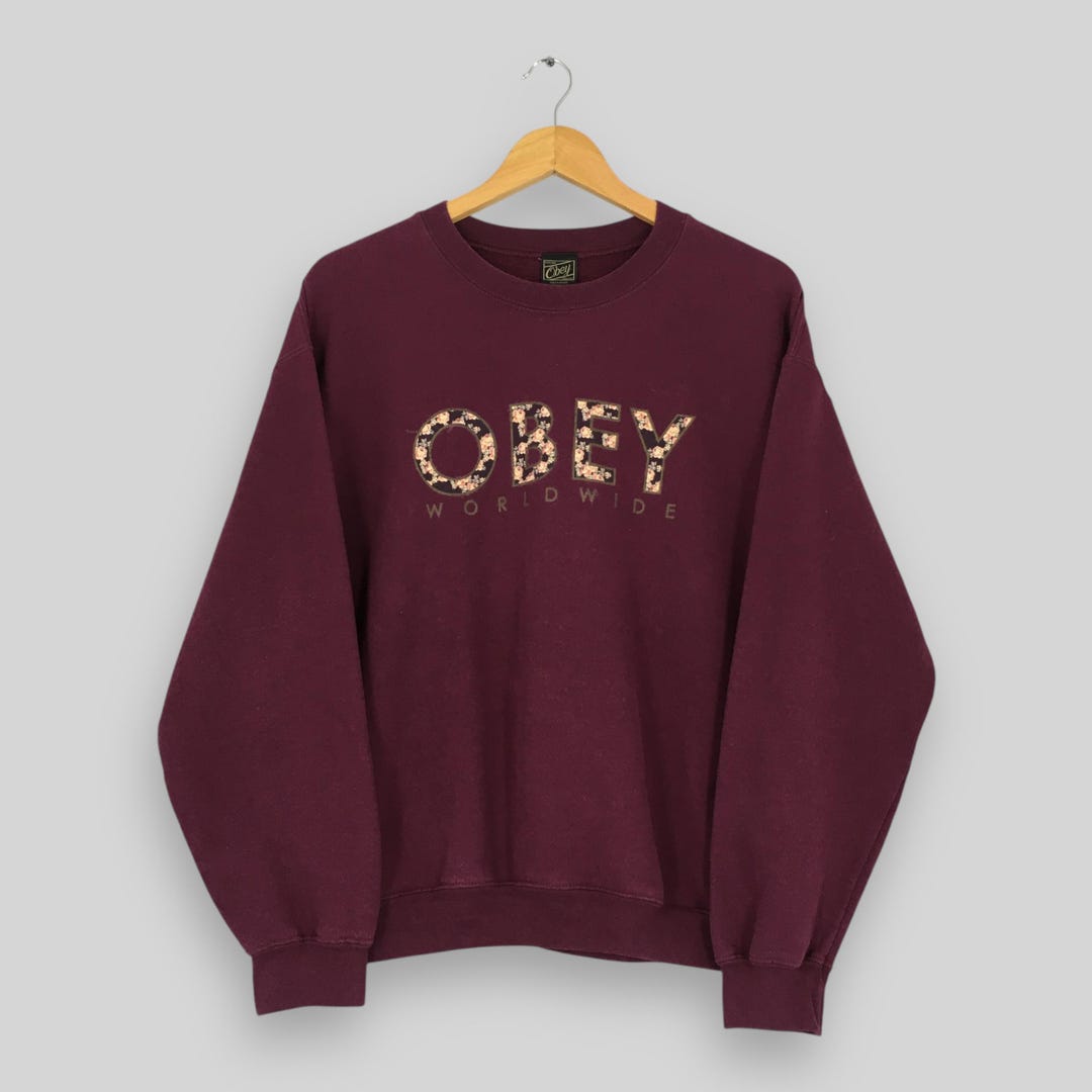 Vintage Y2K Obey Worldwide Propaganda Sweatshirt Medium Obey Worldwide ...