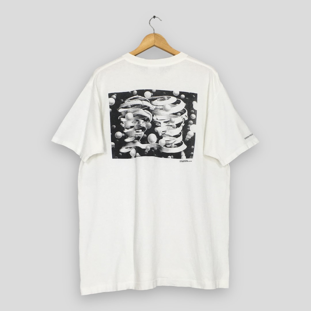 Vintage 90s M.C. Escher Artwork T Shirt Xlarge Maurits Cornelis Escher Pop Art Bond of Union ...