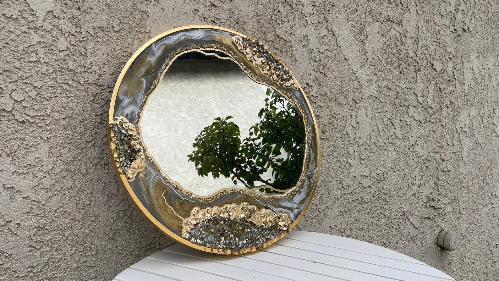 Super Gorgeous Resin Mirror Custom Home Decor Resin Art - Etsy