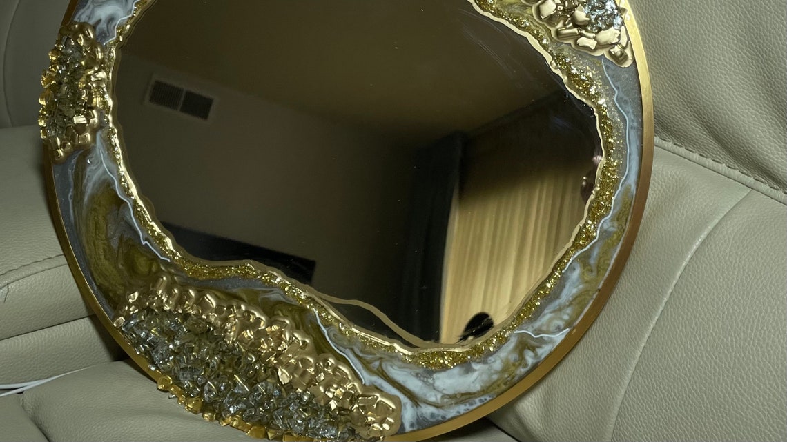 Super Gorgeous Resin Mirror Custom Home Decor Resin Art - Etsy