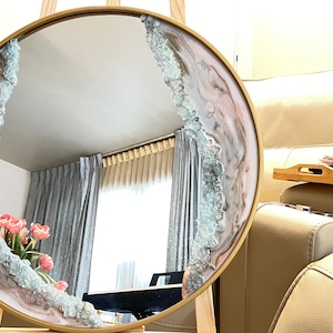 Super Gorgeous Resin Mirror, Custom Home Decor, Resin Art Mirror, - Etsy