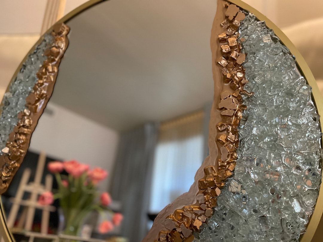 Super Gorgeous Resin Mirror, Custom Home Decor, Resin Art Mirror, - Etsy