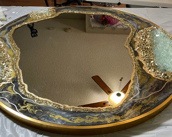 Super Gorgeous Resin Mirror Custom Home Decor Resin Art - Etsy