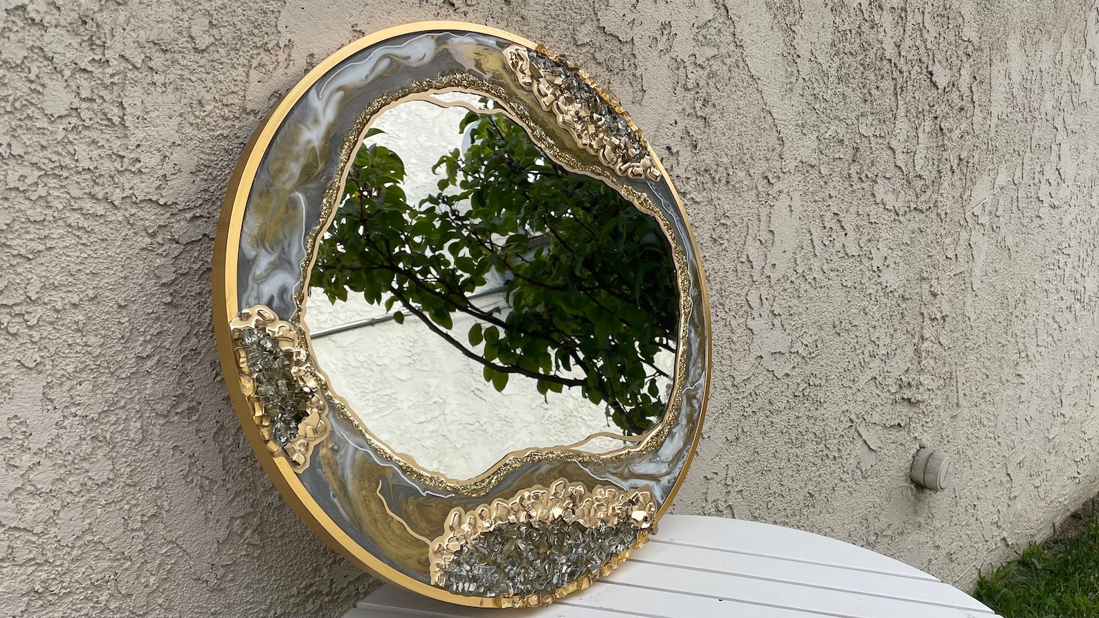 Super Gorgeous Resin Mirror Custom Home Decor Resin Art - Etsy