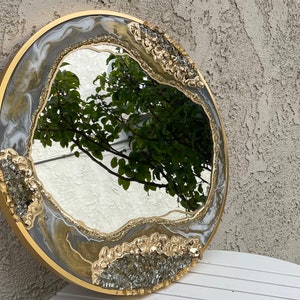 Super Gorgeous Resin Mirror, Custom Home Decor, Resin Art Mirror, - Etsy