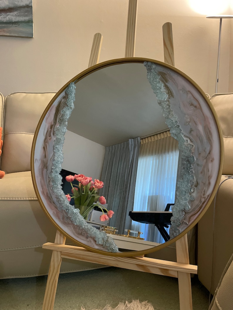 Super Gorgeous Resin Mirror Custom Home Decor Resin Art - Etsy