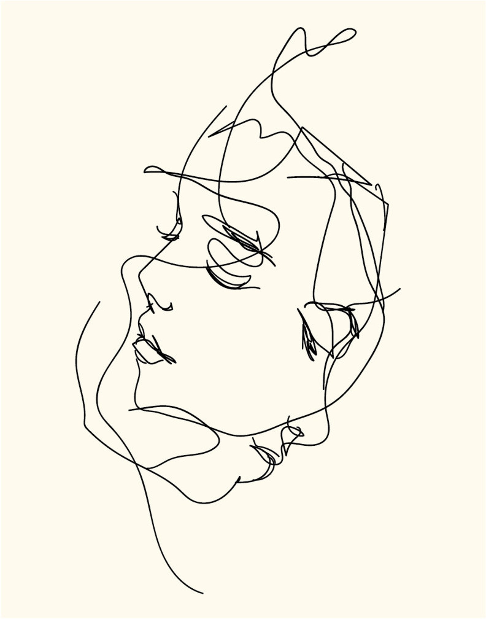Line Art, Minimalistic Line Art, Mental Health Line Art of Women ...