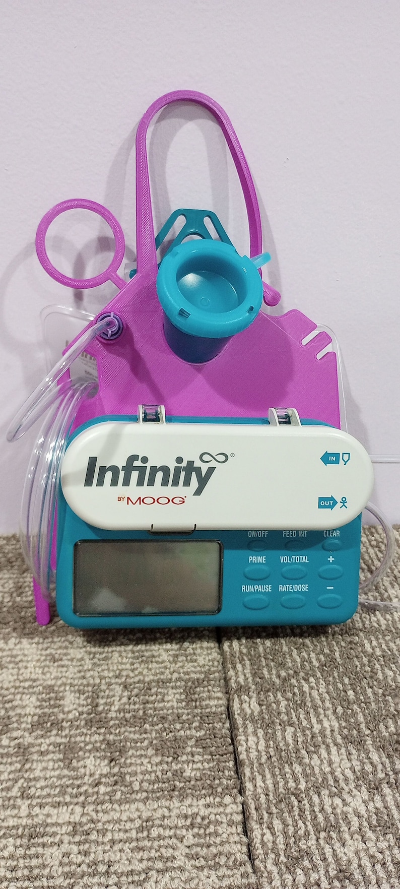 Tubie Hang™ G-tube Feeding Pump Hanger Works With Enfit™ Caps - Etsy