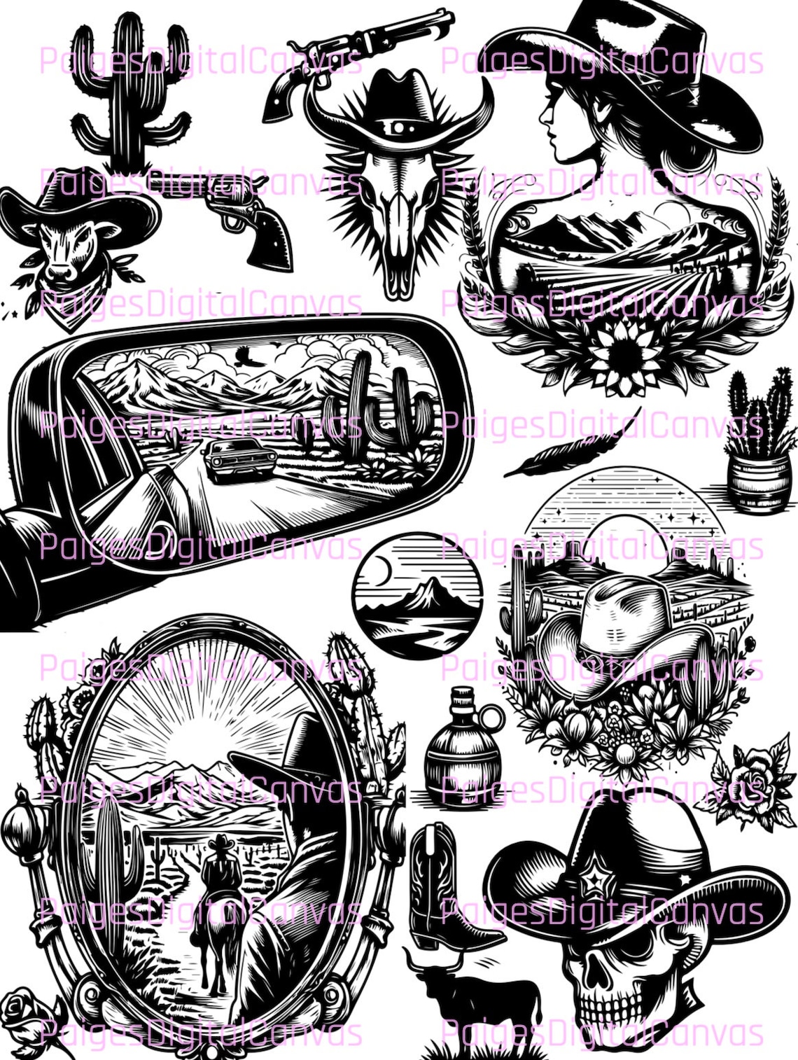 Western Tattoo Designs - Etsy