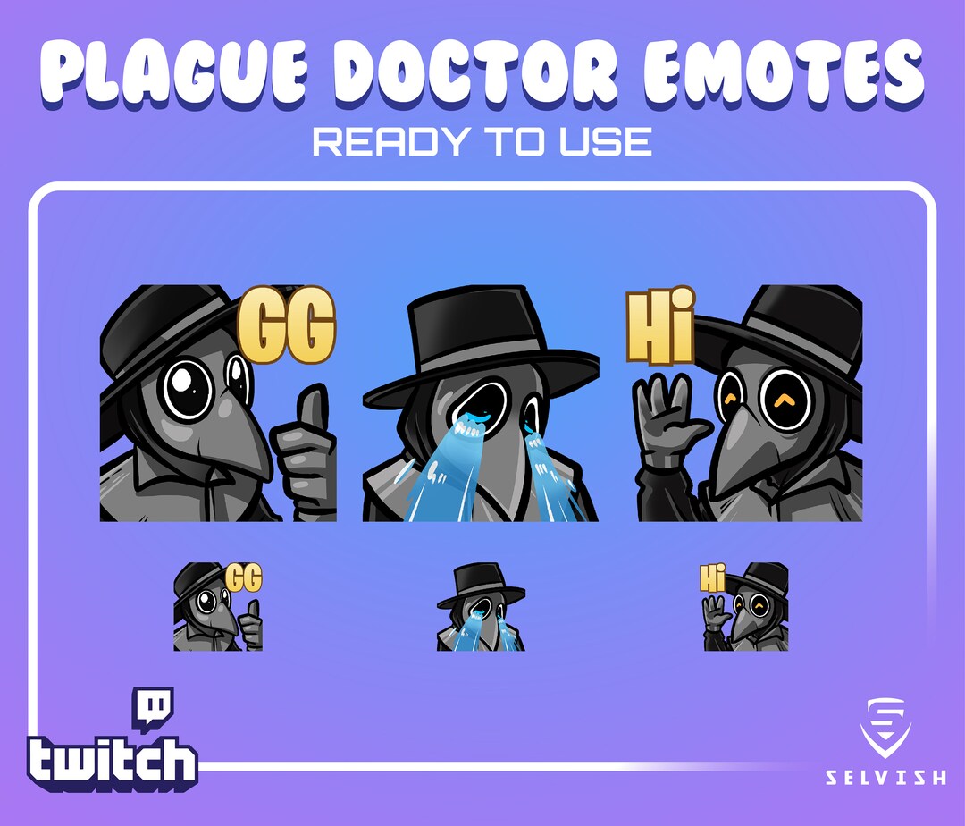 Plague Doctor Twitch Emotes - Etsy Canada