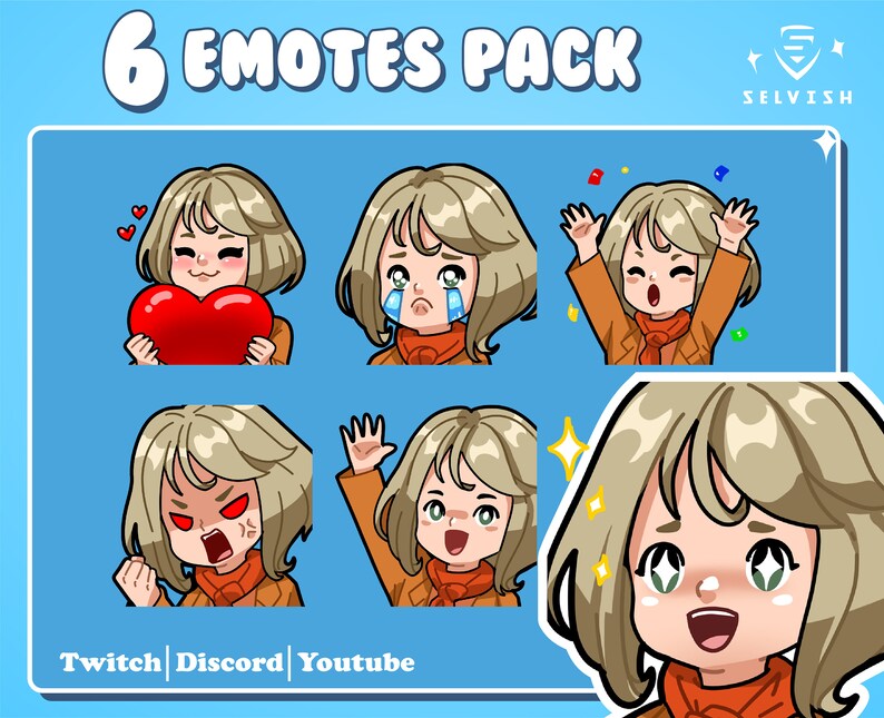 Ashley Graham 6 Emotes Pack Ashley Graham Twitch Emotes Resident Evil ...