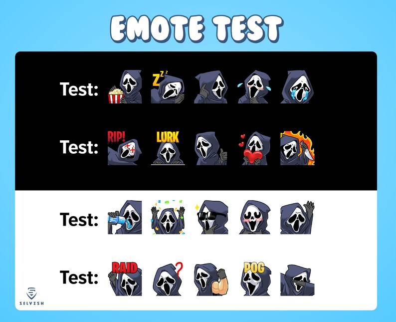 Ghostface Mega Pack 20 Emotes for Twitch, Youtube, and Discord - Etsy ...