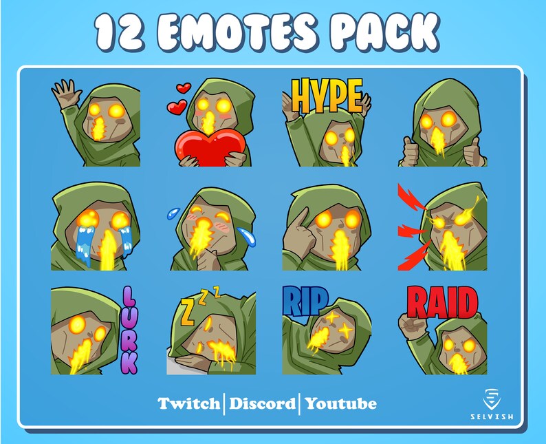 The Blight DBD Killer 12 Emotes Pack Dbd Twitch Emotes - Etsy Australia