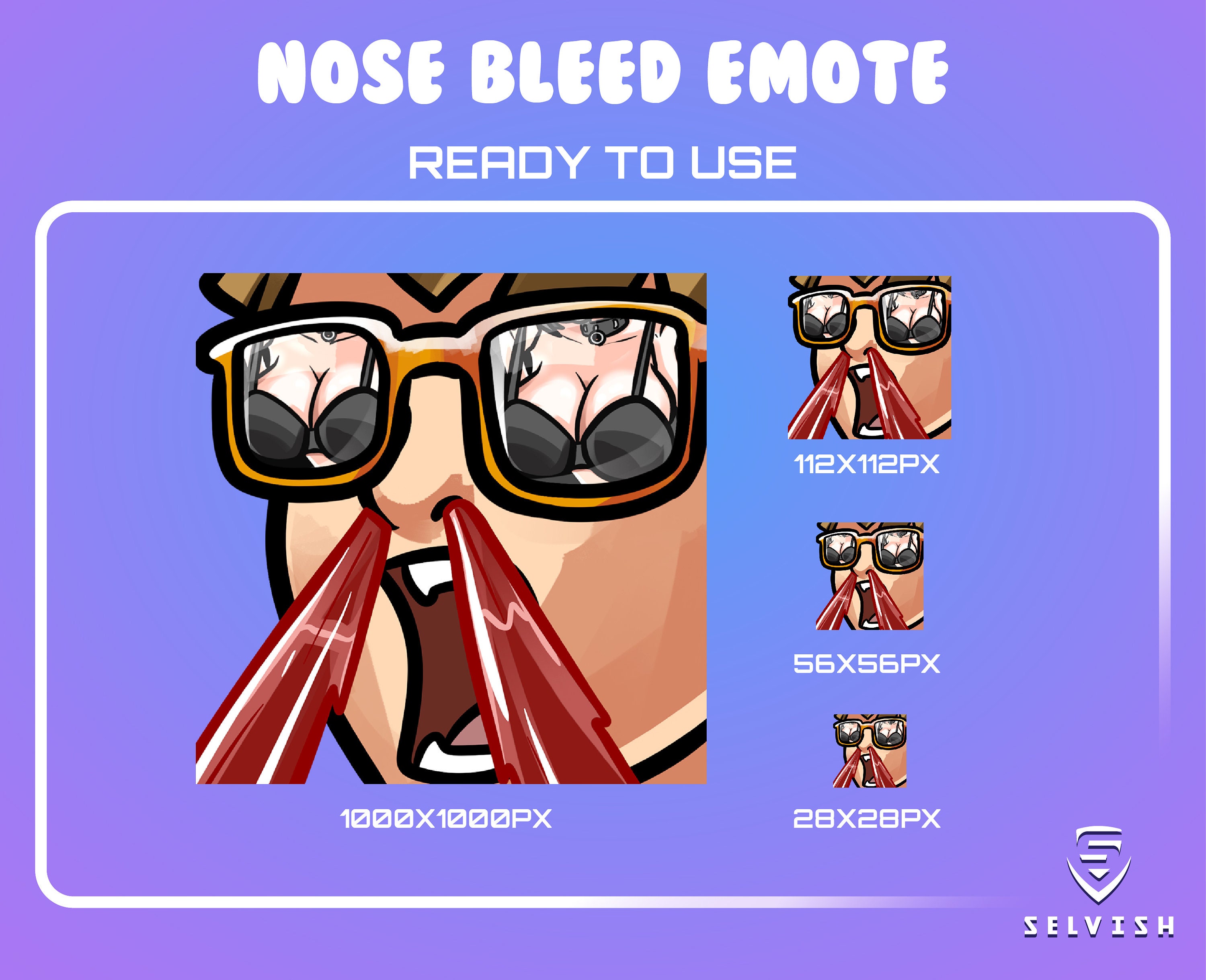 Funny Nose Bleed Twitch Emote - Etsy UK