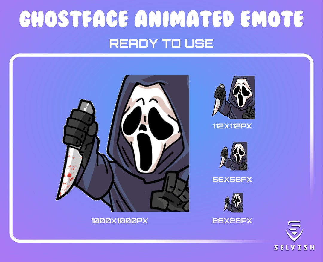 Ghostface Stab Animated Horror Emote for Twitch Discord or - Etsy