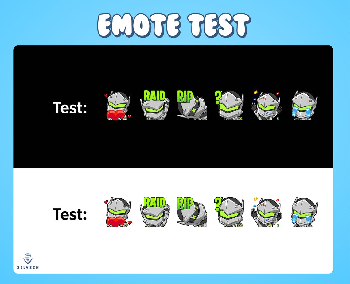 Genji Overwatch 6 Emotes Pack | Genji Twitch Emotes | Overwatch 2 ...