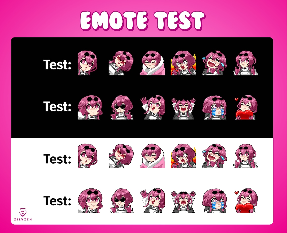 Kafka Honkai Star Rail 12 Emotes Pack HSR Twitch Emotes Honkai Star ...